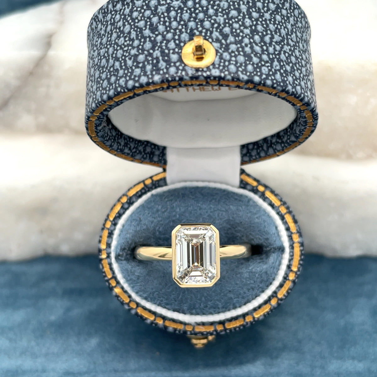 Emerald-Cut Custom Diamond Engagement Ring | Matthew Ely Jewellery