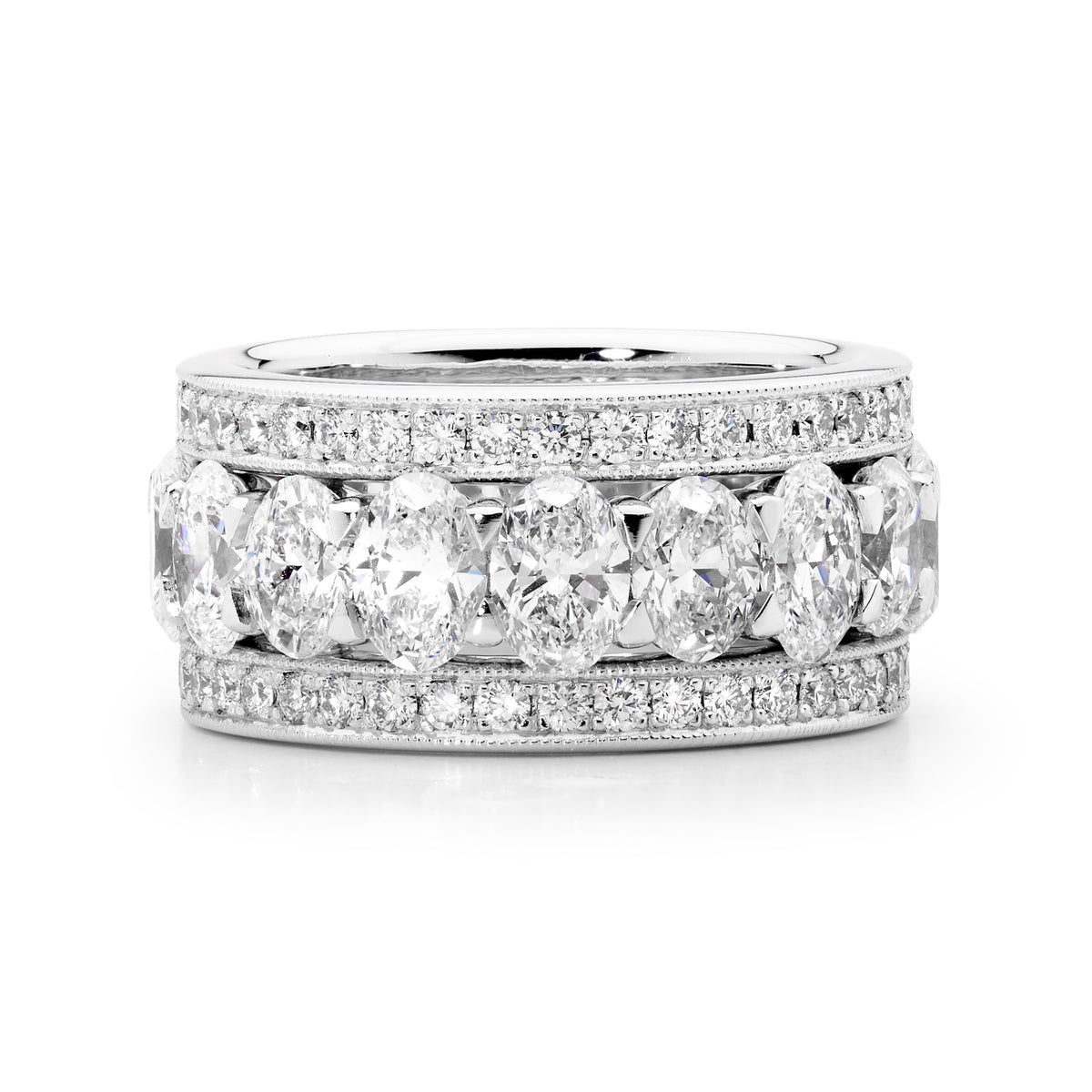 Platinum & Oval Cut Diamond Eternity Ring – Matthew Ely Jewellery